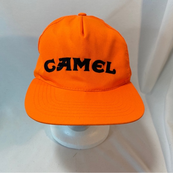 CAMEL | Accessories | Vintage Camel Hunter Blaze Orange Snapback Hat ...